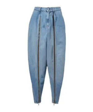 Coperni Front Slit Balloon Jeans - Blue