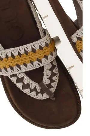 Mou Crochet Platform Sandals
