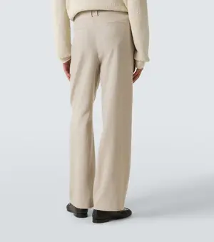 THE ROW Toril Linen-blend Wide-leg Trousers