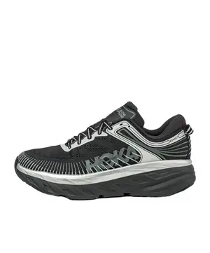 Hoka One One Bondi 7 Cushioned Athletic Sneakers - Black