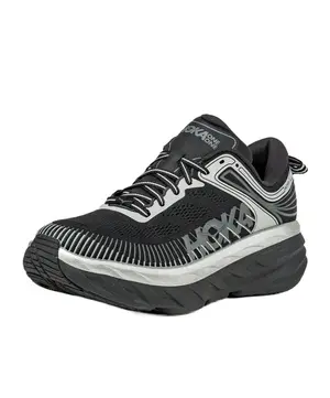 Hoka One One Bondi 7 Cushioned Athletic Sneakers - Black