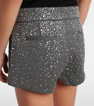 Alex Perry Embellished Low-rise Micro Shorts