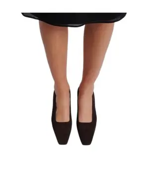 THE ROW Soft Suede Slip-on Wedges