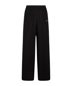 Karl Lagerfeld Logo Detail Wide-leg Track Pants - Black