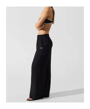 Karl Lagerfeld Logo Detail Wide-leg Track Pants