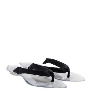 Alaïa Satin Invisible Thong Sandals