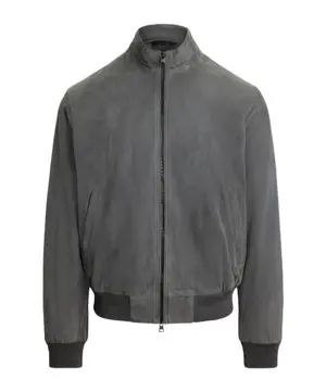 Polo Ralph Lauren Ribbed-hem Bomber Jacket - Grey