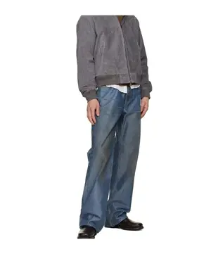 Polo Ralph Lauren Suede Bomber Jacket With Stand Collar - Grey