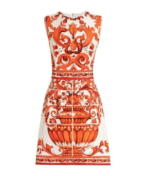 Dolce & Gabbana Majolica-print Short Dress - Multicolor