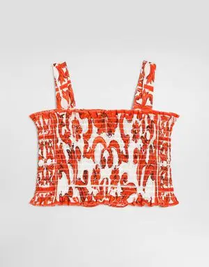 Dolce & Gabbana Majolica Print Poplin Camisole