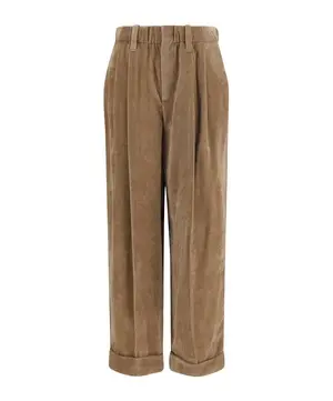 Brunello Cucinelli Pleated Turn-up Trousers