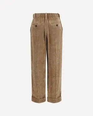 Brunello Cucinelli Pleated Turn-up Trousers