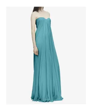 Alexander McQueen Strapless Draped Maxi Dress