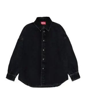 DIESEL® C-kama Shirt With Oval D Logo - Black/dark Grey