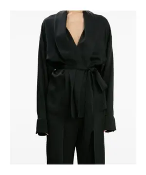 Victoria Beckham Pyjama Wrap Blouse With Shawl Collar