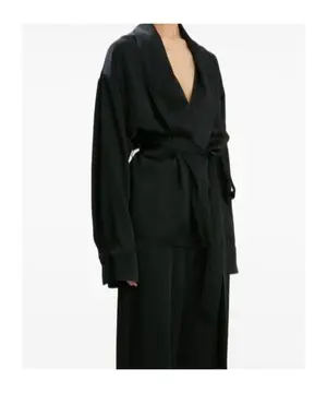 Victoria Beckham Pyjama Wrap Blouse With Shawl Collar