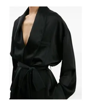 Victoria Beckham Pyjama Wrap Blouse With Shawl Collar