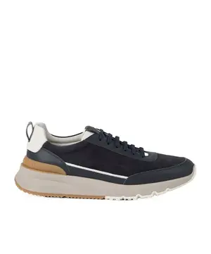 Brunello Cucinelli Lace-up Suede Sneakers - Black