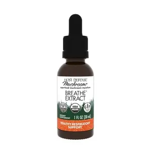 Host Defense Breathe Extract Immune & Respiratory Support Mushroom Liquid Supplement - No Color