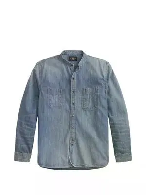 Ralph Lauren Band-collar Patch-pocket Shirt