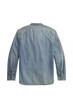 Ralph Lauren Band-collar Patch-pocket Shirt