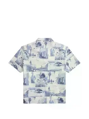 Ralph Lauren Graphic-print Short-sleeve Shirt - Blue