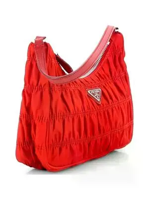 Prada Tessuto Gaufre With Saffiano Mini Hobo Bag