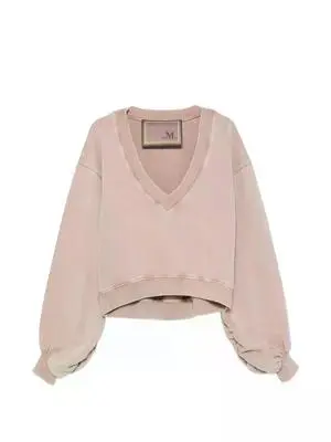 THE M.. Hercules V-neck Puff-sleeve Sweater