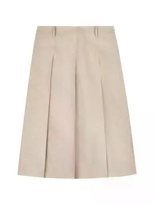 TOD'S Pleated A-line Midi Skirt