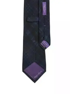 Ralph Lauren Purple Label Plaid Silk-twill Neck Tie