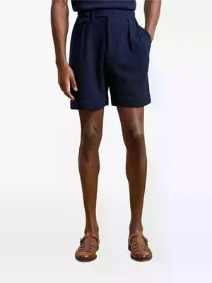 Ralph Lauren Purple Label Herringbone Pleated Shorts