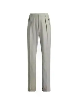 Ralph Lauren Purple Label Gregory Double-pleated Wool Trousers - Grey