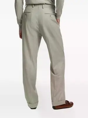 Ralph Lauren Purple Label Gregory Double-pleated Wool Trousers - Grey