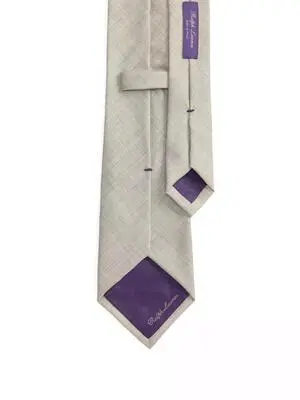 Ralph Lauren Purple Label Woven Cashmere-silk Tie - Grey