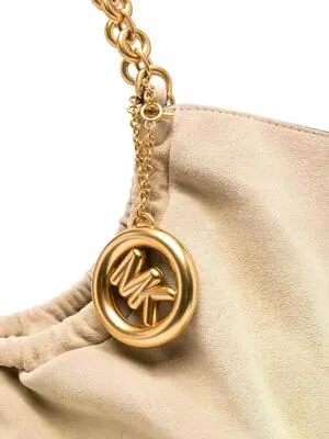 Michael Kors Logo Pendant Chain-link Shoulder Bag - Neutrals