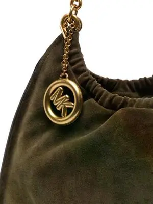 Michael Kors Large Suede Shoulder Bag - Green