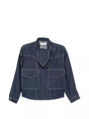 PSOPHIA Pussy-bow Blouse With Contrast Stitching