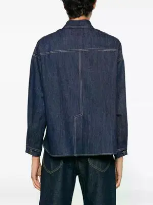 PSOPHIA Pussy-bow Blouse With Contrast Stitching