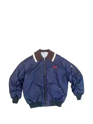 CHARLES JEFFREY Logo Embroidered Bomber Jacket