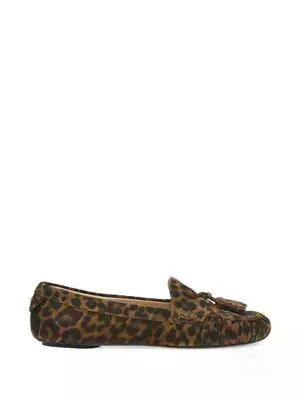 GIANVITO ROSSI Leopard-print Loafers