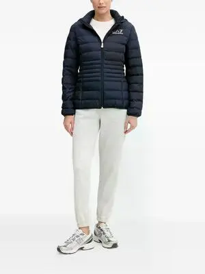 EA7 Quilted Hooded Jacket