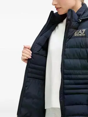 EA7 Quilted Hooded Jacket