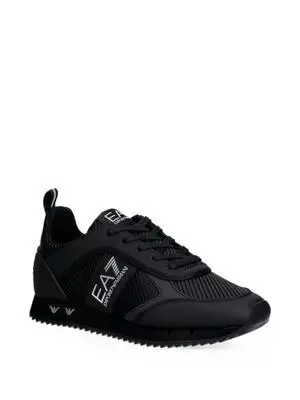 EA7 Logo Print Panelled Sneakers