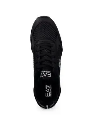 EA7 Logo Print Panelled Sneakers