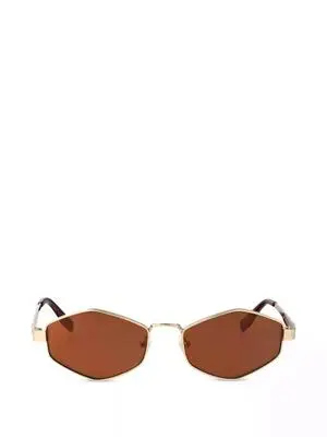 Karl Lagerfeld Geometric Frame Monogram Sunglasses