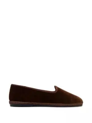 SCAROSSO William Iv Velvet Slippers - Brown