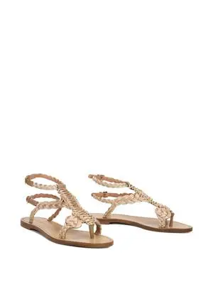 Alberta Ferretti Braided Double-strap Sandals