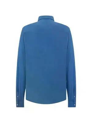 Fedeli Long-sleeve Button-down Shirt - Blue
