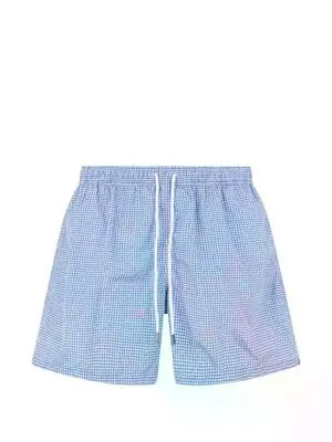 Fedeli Geometric Print Drawstring Swim Shorts