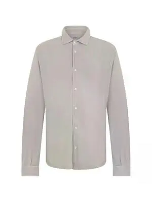 Fedeli Button-up Long-sleeve Shirt - Grey